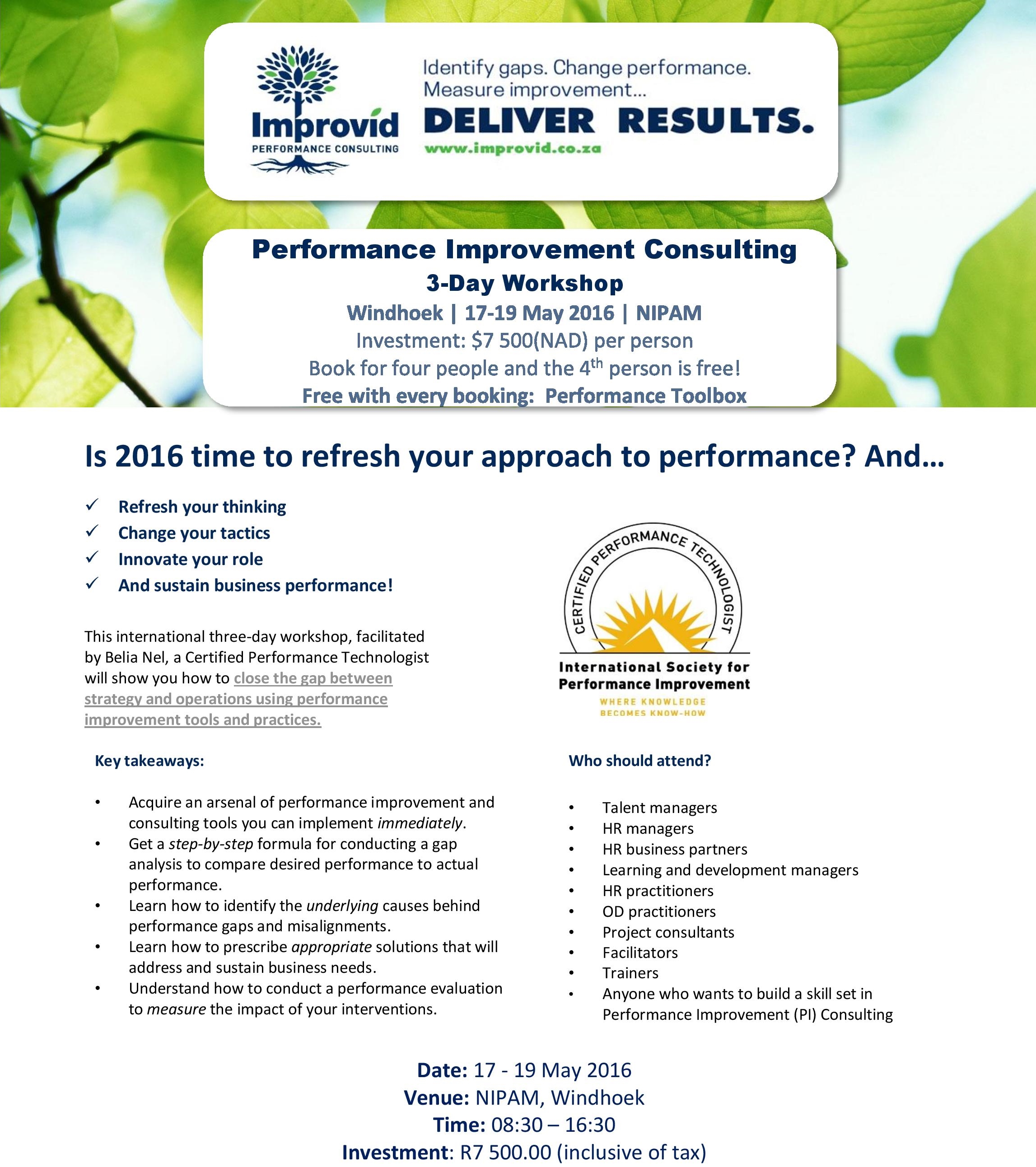 The PI Workshop is coming to Windhoek! - Improvid